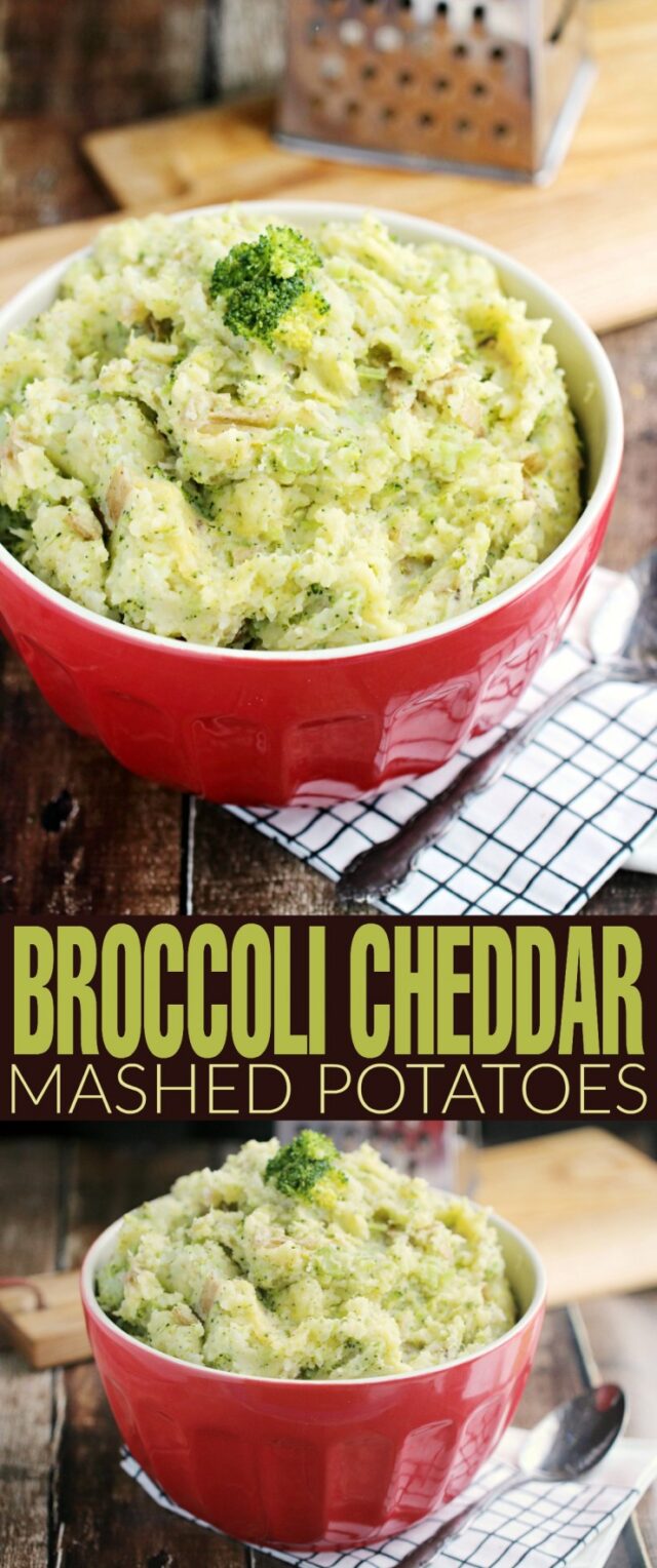 Broccoli Cheddar Mashed Potatoes - Life Love Liz