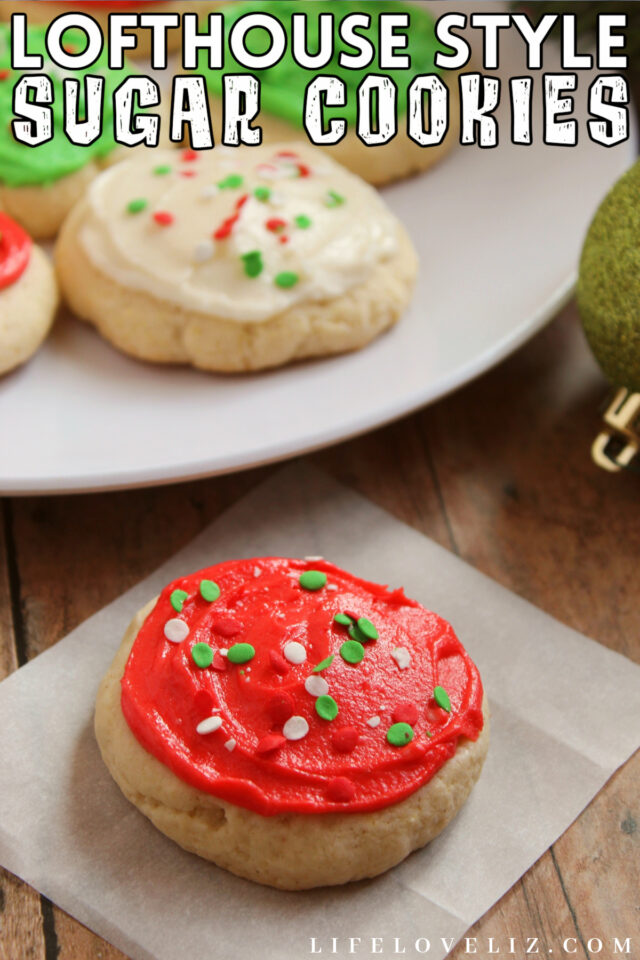 Lofthouse Style Christmas Frosted Sugar Cookies Recipe - Life Love Liz