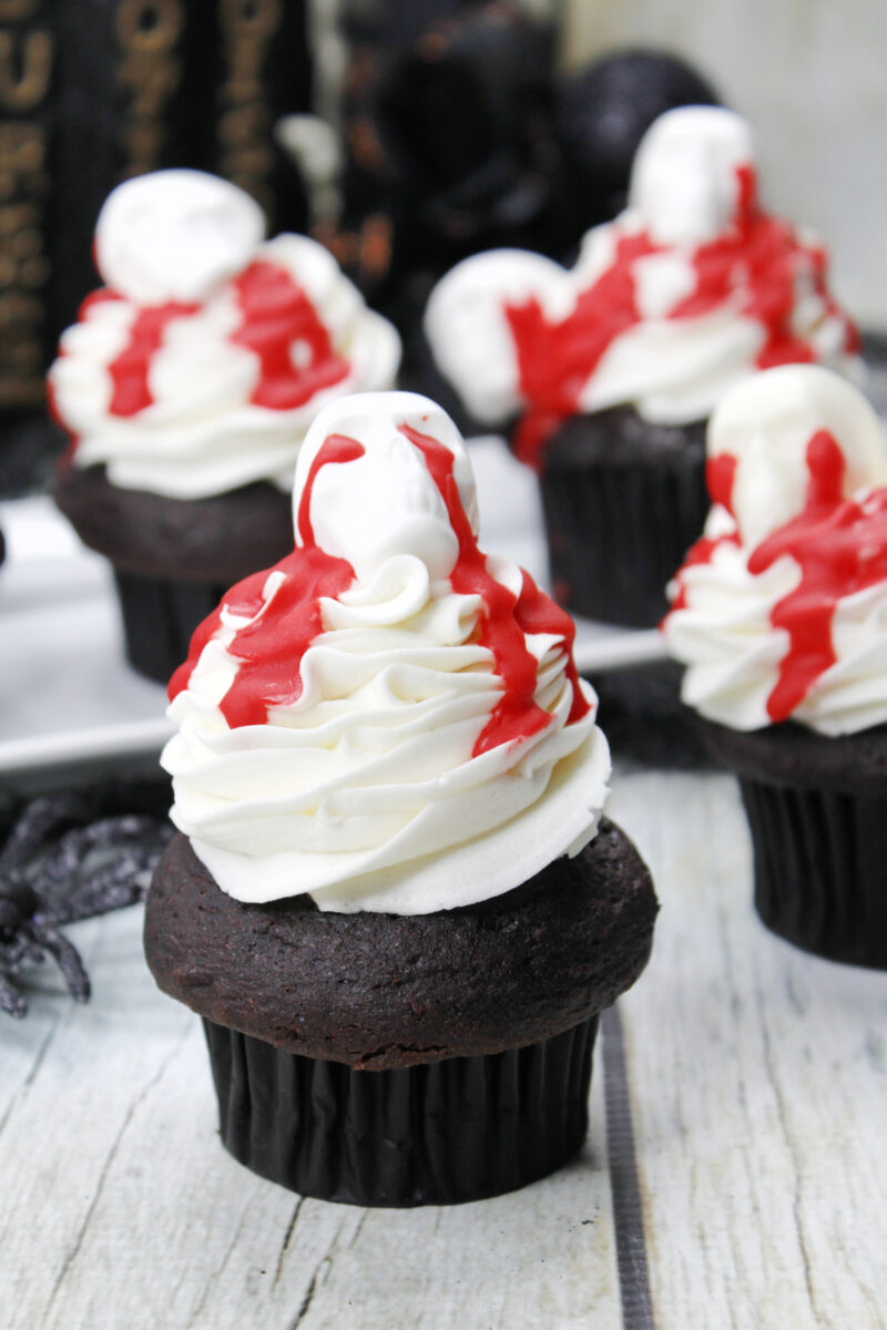 Bloody Skull Cupcakes Recipe - Life Love Liz