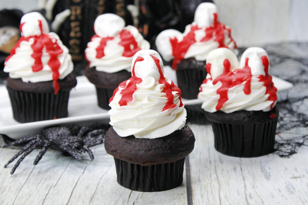Bloody Skull Cupcakes Recipe - Life Love Liz