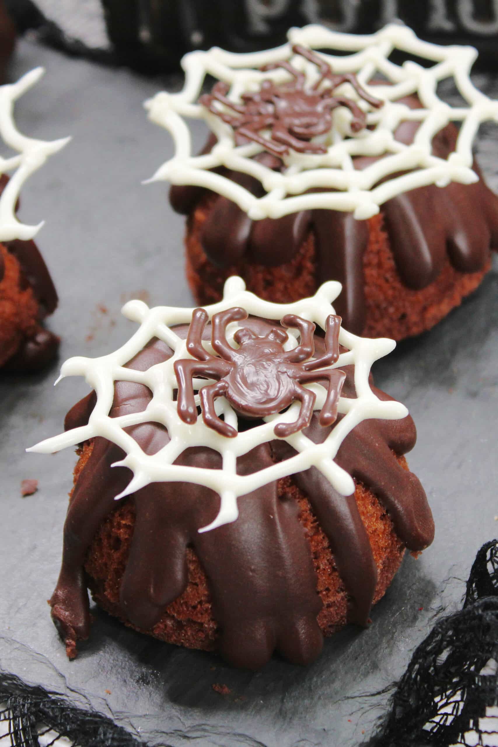Mini Spider Bundt Cakes Recipe - Life Love Liz