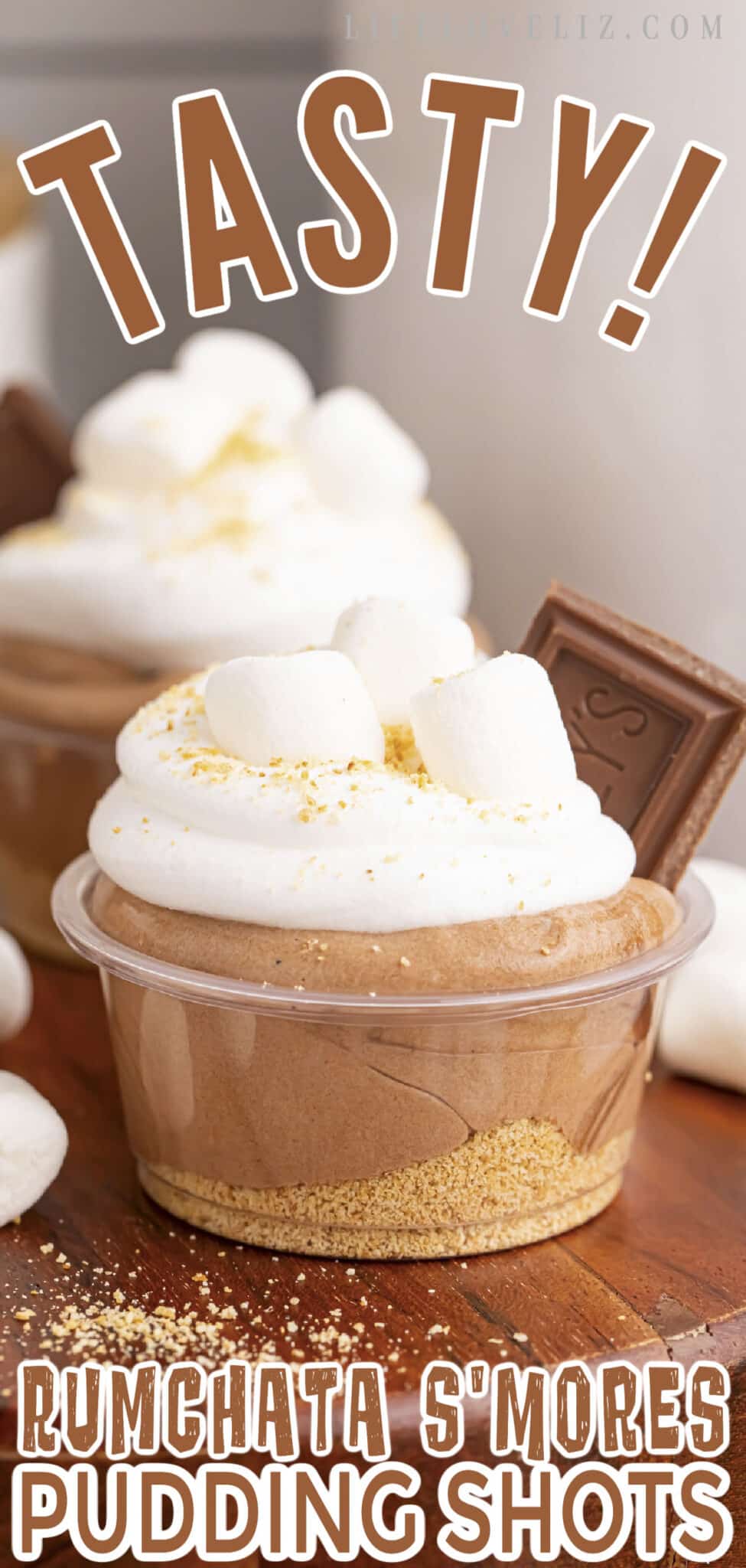 Rumchata S’mores Pudding Shots - Life Love Liz