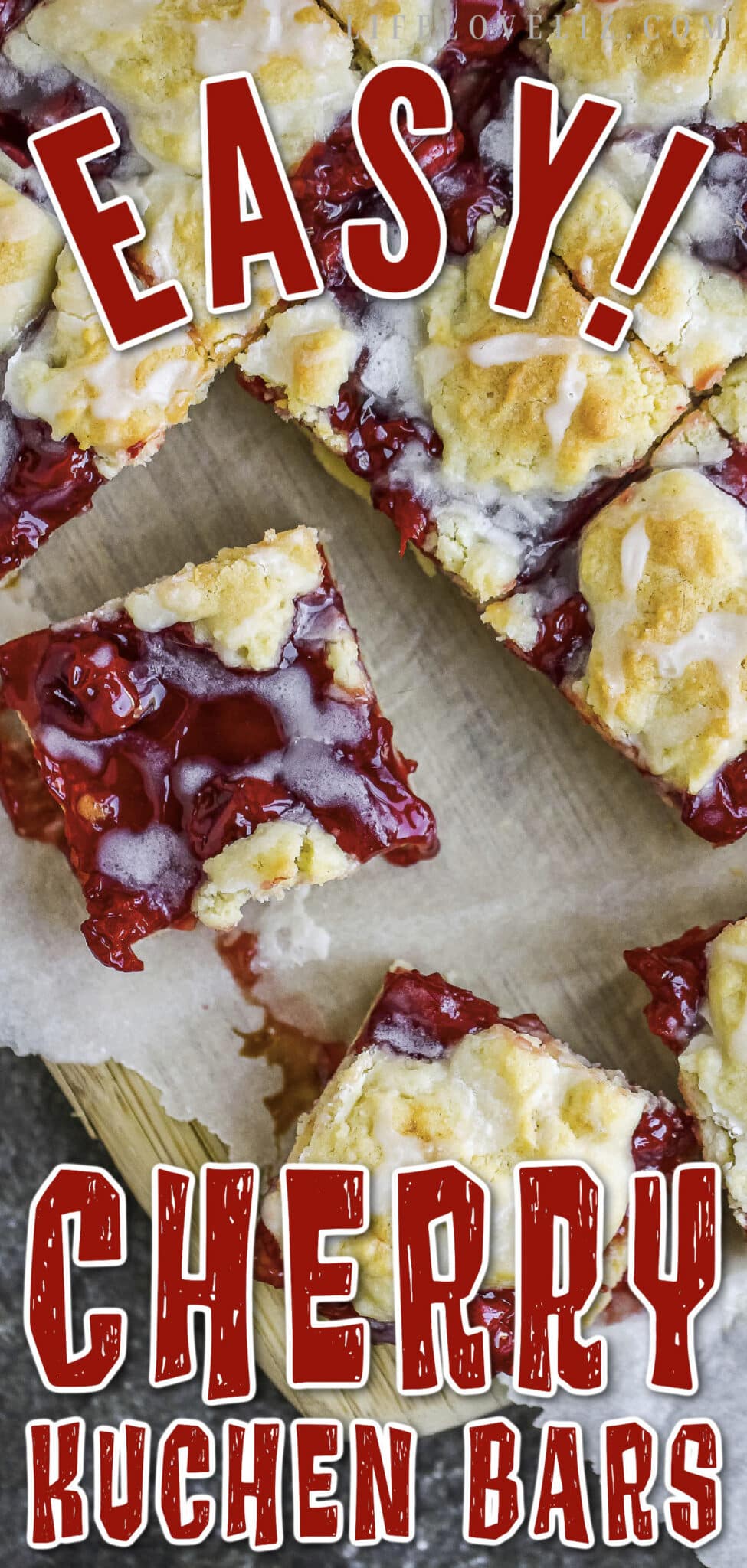 Cherry Kuchen Bars - Life Love Liz